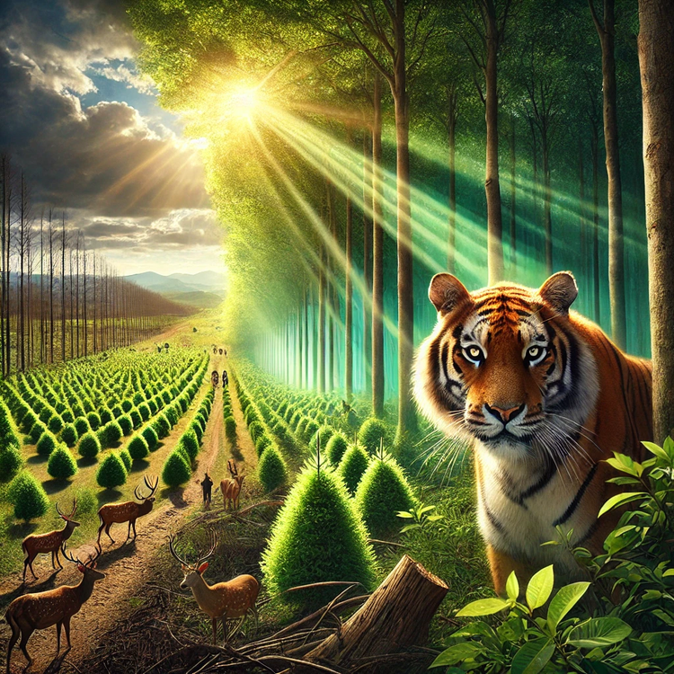 How tree plantation helps tigers ? – Grow Billion Trees