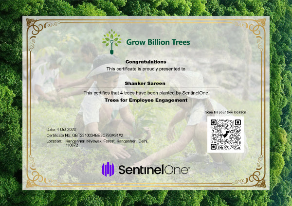 EACH ONE PLANT ONE: SentinelOne’s Green Commitment to Urban ...